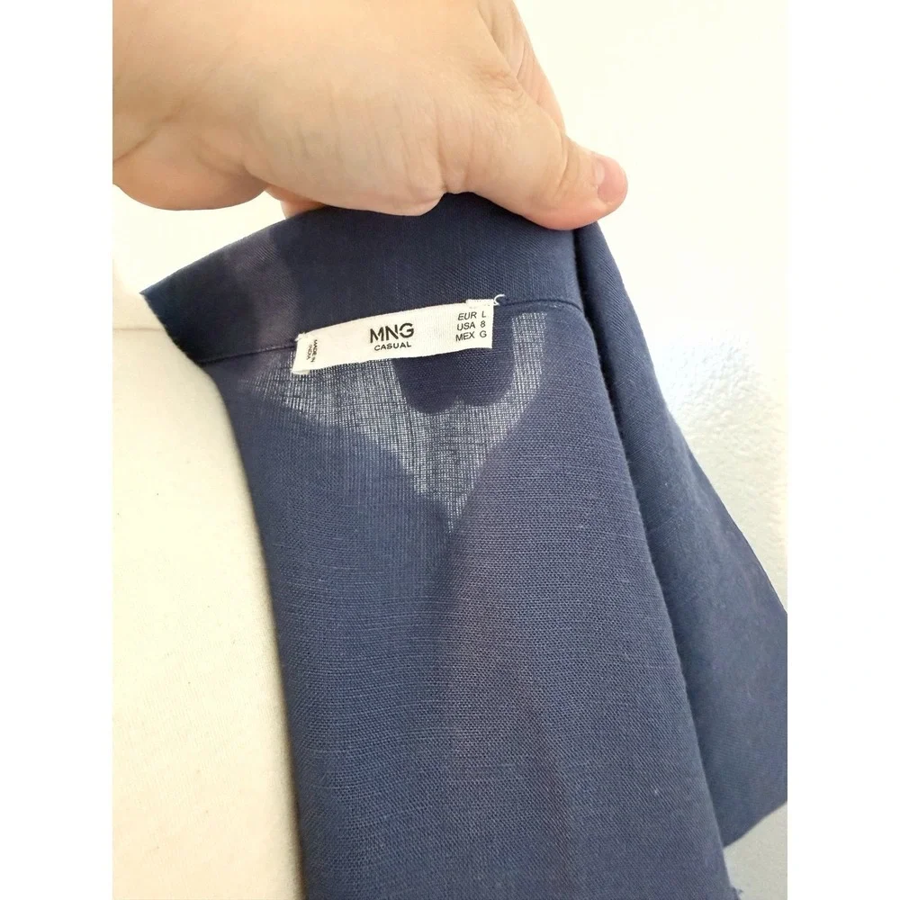 Mango | Dresses | Mango Womens Linen Midimaxi Large Summer Dress Light ...